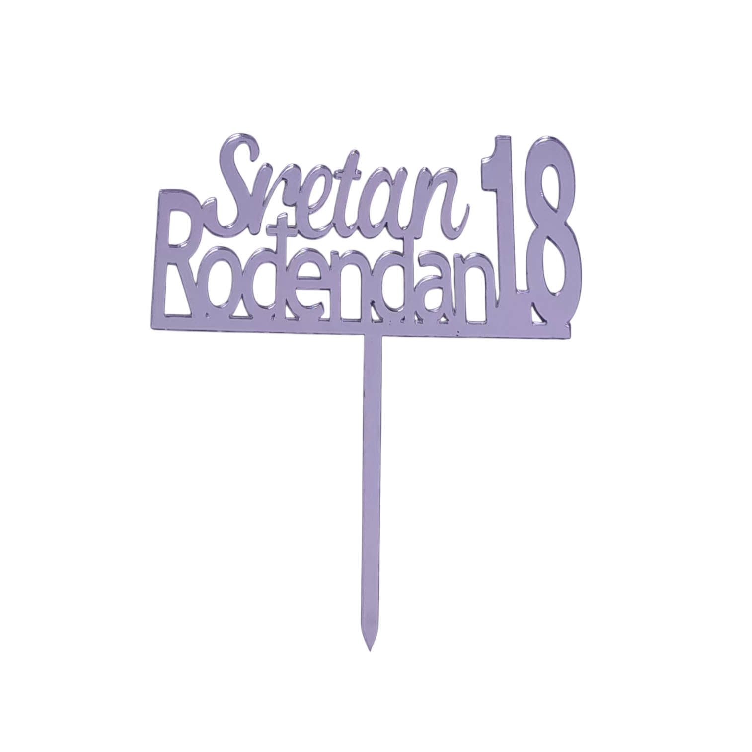 Bh topper srebreni Sretan 18.rođendan | Karmelia